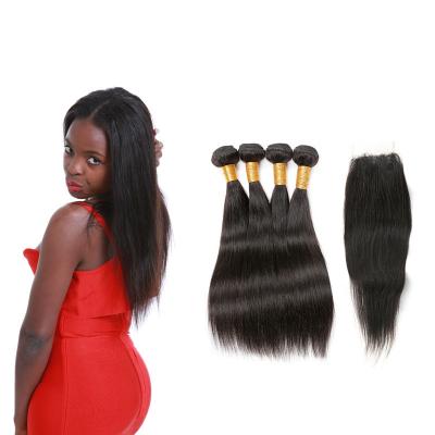 China 8A Malaysian Straight 3 Bundles Human Virgin Hair Weave for sale