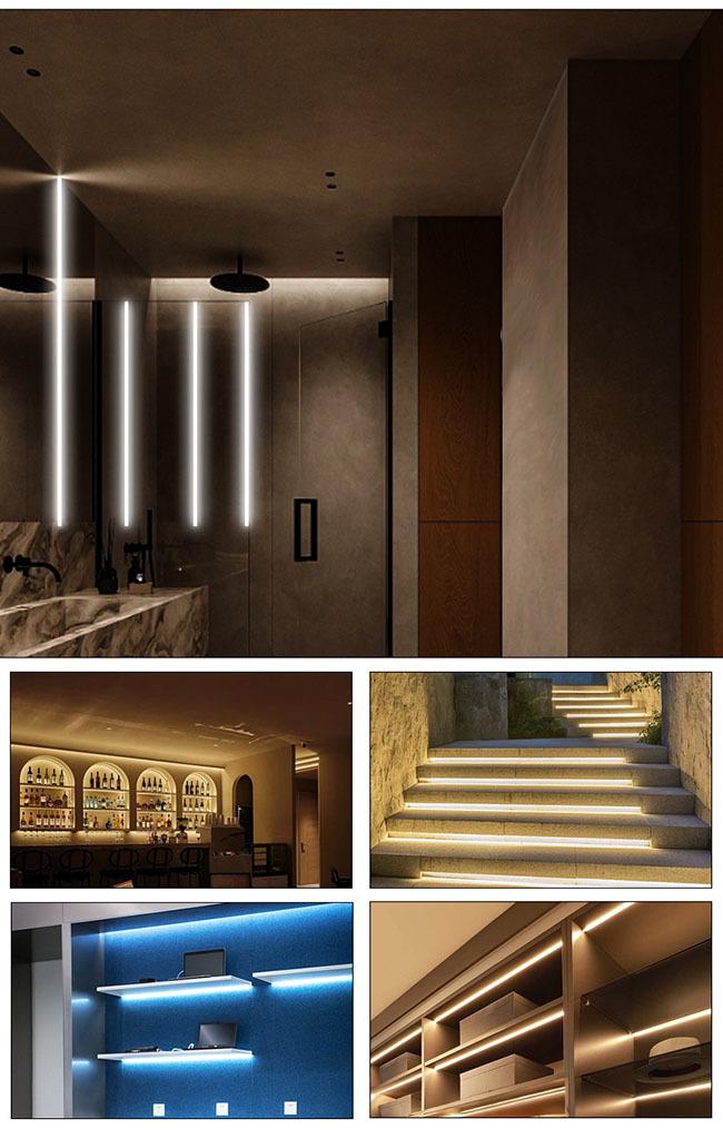 Ultra-thin Led Cabinet Light Aluminum Embedded Human Body Induction Display Cabinet Hard Light Strip