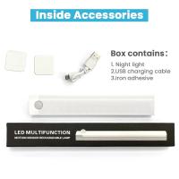 China USB Charging LED Motion Sensor Light Magnetic Suction Long Cabinet Light for sale