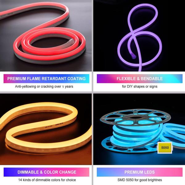 Quality 5V Addressable Neon Light Strip With 72 LEDs And 72 WS2811 Integrated Circuits/M for sale