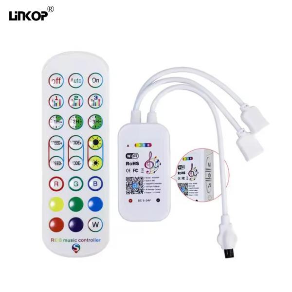 Quality 24Key Tuya WIFI LED Strip Controller Smart Alexa Google Home Remote Control for sale