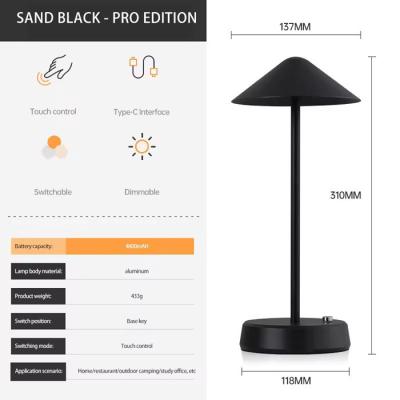 China Three Tone Light LED Desktop Lamp With Usb Rechargeable Lithium Ion Battery for sale