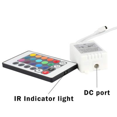 Cina 16 milioni di controllori a LED a colori 5-24v con telecomando a 24 chiavi in vendita