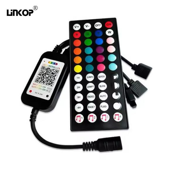 4Pin RGB Light Strip Controller Ευφυής μουσική Bluetooth 44κλειδί τηλεχειριστήριο