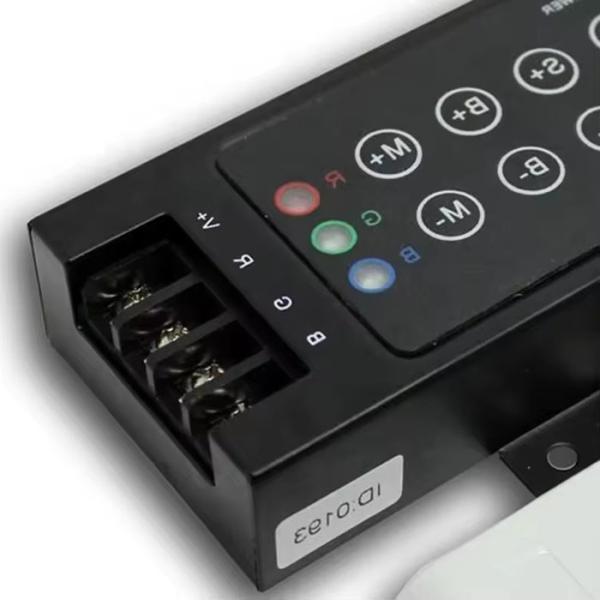 Quality 12-24v Iron Shell Led Controller 5-10 Control Distance Rf 8 Key 30a Rgb Dimmer for sale