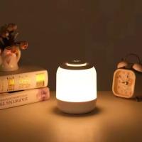 China Rechargeable Touch Led Night Light Three Color Adjustable Bedside Lamp for sale