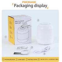 China Rechargeable Touch Led Night Light Three Color Adjustable Bedside Lamp for sale