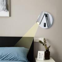 China 3w Cree Led Wall Light With Adjustable Angle Aluminum Silver Switch 3000k for sale