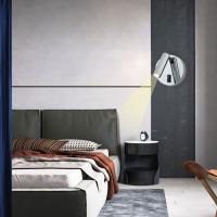 China 3w Cree Led Wall Light With Adjustable Angle Aluminum Silver Switch 3000k for sale