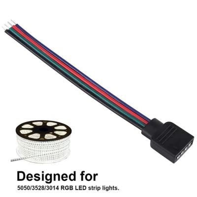 China 4 pinos LED Light Strip Connector 5v 12v 24v Ip20 10mm Para Iluminação LED Rgb à venda