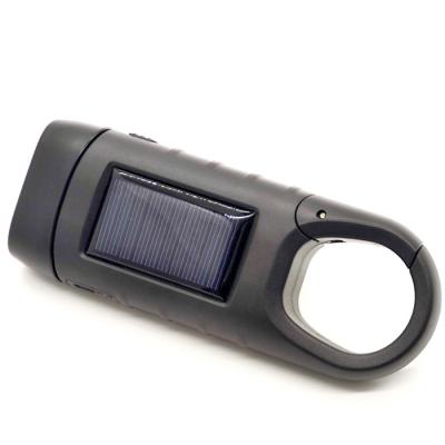 China Usb 4W Led Solar Light Hand Cranked Flashlight Emergency Power Bank for sale
