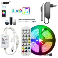 Quality 24 Key Intelligent Wifi Led Strip Lights 5050 Rgb 10 Meter Ambient Light Dc12v for sale