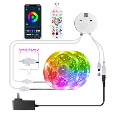China Bluetooth Music Led Rgb Light With Fixed Buckle 12v Rgb Belt Light Set for sale