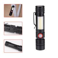 China Outdoor Led Portable Flashlight Usb Charging Retractable Tail Magnet for sale