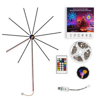 Cina Flexible Led Christmas Lights 5vusb Addressable Firework Lights With Rgb Ic For Indoor Decoration in vendita