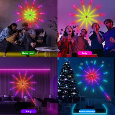 Cina Flexible Led Christmas Lights 5vusb Addressable Firework Lights With Rgb Ic For Indoor Decoration in vendita
