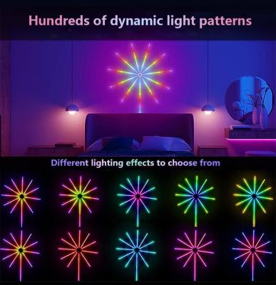 Cina Flexible Led Christmas Lights 5vusb Addressable Firework Lights With Rgb Ic For Indoor Decoration in vendita