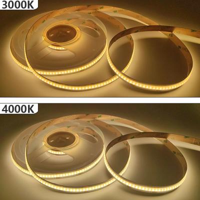 China 180° straalhoek Cob lichtstrook 24v Dual kleur temperatuur Cct lineair licht Te koop
