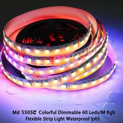 China Led 5050 Colorful Dimmable 60 Leds/M Rgb Flexible Strip Light Waterproof Ip65 for sale