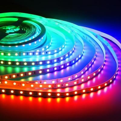 China IP65 Rated RGB LED Strip Lights 60 LEDs/m for Customizable and Eye-Catching Illumination for sale