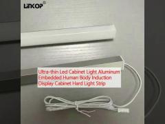 Ultra dünnes Led-Schranklicht Aluminium eingebettete menschliche Körper Induktion Display Schrank Hard Light Strip