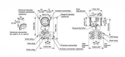 Cina Distanza di progetto del trasmettitore di pressione differenziale Yokogawa EJA EJA120E-JES5G-934DJ in vendita