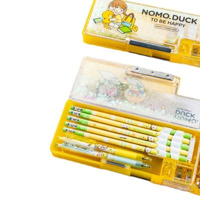 Cina Schools & Offices Double Zipper Large Capacity Pen Case Seated Pencil Case Cute Durable in vendita
