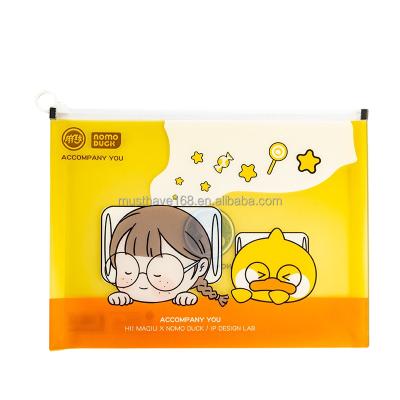 Cina Maihe Nomo Duck A4 Office File Folder Durable Cute Durable Cute Package PP Maihe Nomo Document Bag For School Stationery Office in vendita