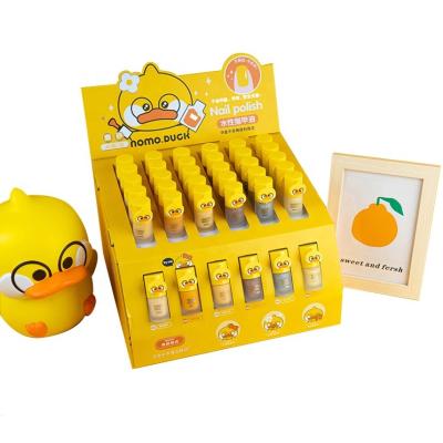 Cina Cute Duck Glitter Gel Nail Polish Water Based Peelable Fairy's Gift New Arrival With Non Toxic Tasteless Peelable No Bake Polish Quick Dry 6 Colors in vendita