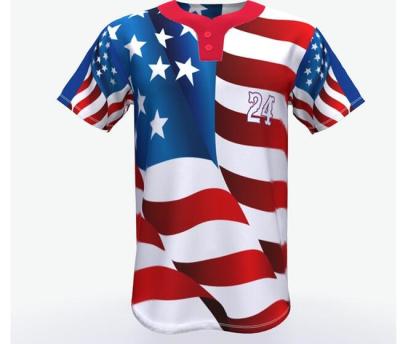 China New Top quality Custom plain America polyester baseball shirts -6516 for sale