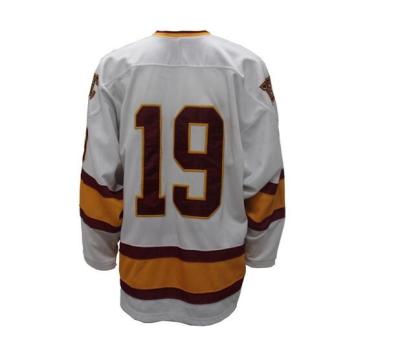 China Wholesale quality fashion Latest Design Polyester Cotton Fabric Christmas Ice Hockey Jerseys-6407 for sale