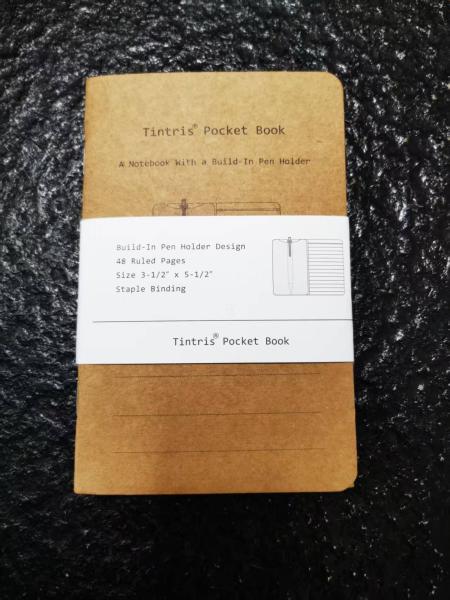 Quality 100gsm A5 Custom Pocket Notepads Kraft Cover Saddle Stick With Woodsfree Paper for sale