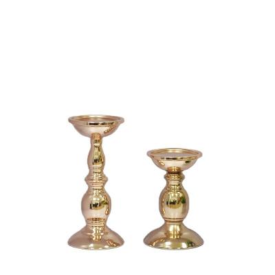 China Home Simple Nordic Wedding Christmas Candle Holder Vintage Candlestick Iron Gold Decoration Ornaments Birthday Party for sale