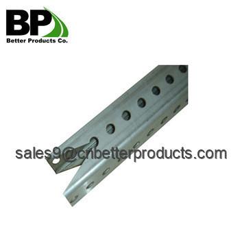 China all kinds of colors powder coated perforative metal square tube sign post for sale