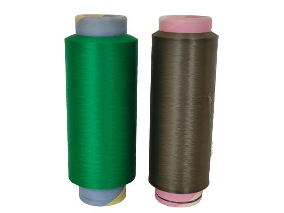Quality NYLON DOPE DYED PA 6 YARN GREEN YARN CUTOMIZED 70/24/2 FOR SEAMLESS for sale