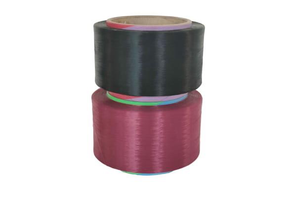 Quality RECYCLED PA 6 POY DOPE DYED NYLON YARN GOOD PRICE FOR DTY for sale