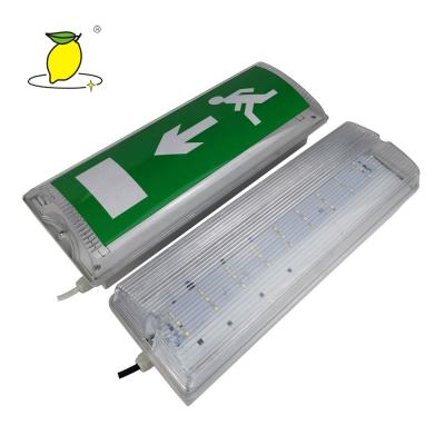 China Brilho alto inteligente de luz de emergência do anteparo com sinal da saída de emergência à venda