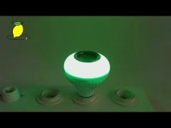 Smart LED Bulb with Bluetooth Speaker Remote Control RGB Colorful Bulb