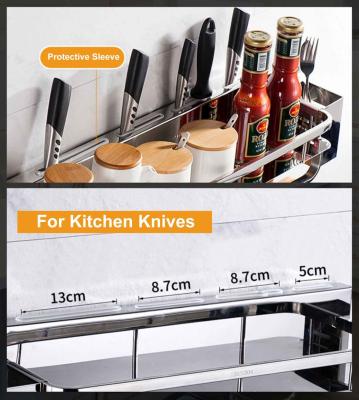 中国 OEM ODM Wall Mounted Kitchen Shelf With Mirror Polished Stainless Steel 304 Material 販売のため