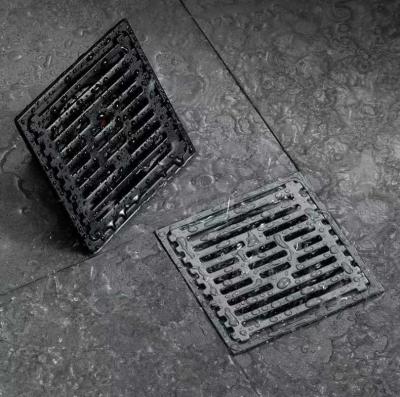 Cina Matte Black Shower Floor Drain a 4 pollici con il materiale di acciaio inossidabile in vendita