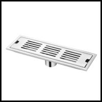 China Brush Polishing Floor Drain SS 304 Linear Rectangular Shape For Bathrooms for sale