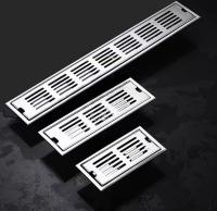 China Brush Polishing Floor Drain SS 304 Linear Rectangular Shape For Bathrooms for sale