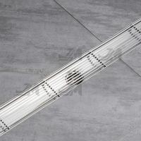 China 24 Inches Linear Shower Floor Drain With Removable Bars Pattern Grate for sale