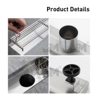China 24 Inches Linear Shower Floor Drain With Removable Bars Pattern Grate for sale