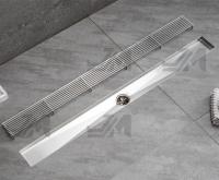 China 24 Inches Linear Shower Floor Drain With Removable Bars Pattern Grate for sale