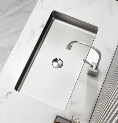China Stainless Steel 304 Undermount Vessel Sinks Rectangular Shape Durable for sale
