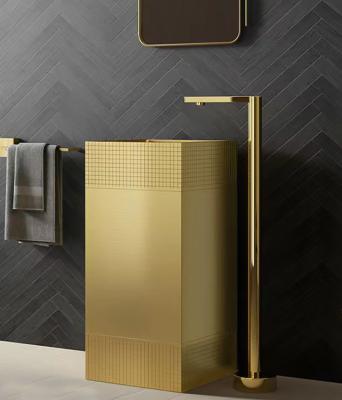 Cina Materiale del lavandino SUS304 di Matte Finished Stainless Steel Pedestal per il bagno in vendita