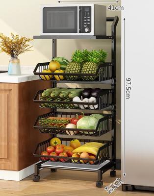 China A cremalheira autônoma 150lbs da cozinha da multi camada pavimenta prateleiras vegetais estando à venda