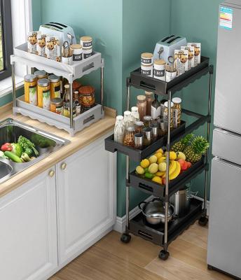 China 5 Rek van de rijen Freestanding Keuken, de Kar van de Keukenopslag voor Plantaardige ODM Te koop