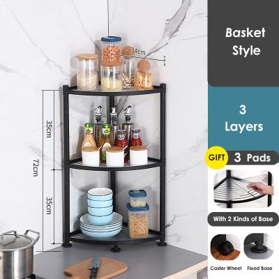 Cina Multi scaffale Cottura nera opaca Paint Finish dell'angolo della cucina di acciaio inossidabile di strato in vendita